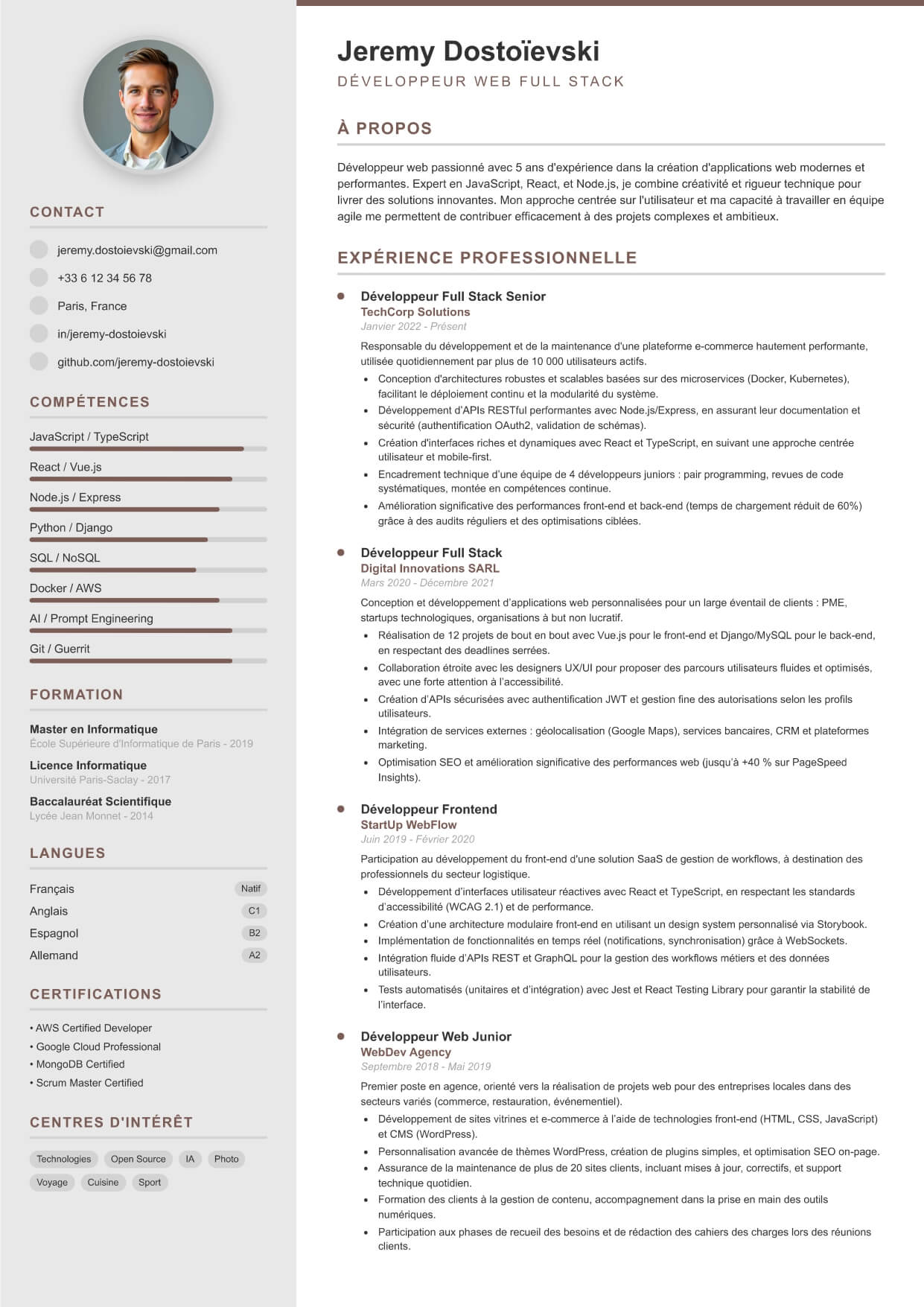 CVByAI - N°1 Générateur de CV IA en ligne | Créez un CV professionnel
